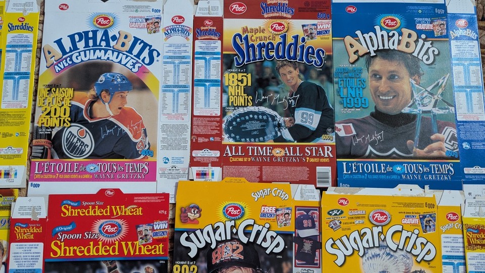 Lot of 20 1999 Wayne Gretzky Hockey Moments Post Cereal Boxes | eBay
