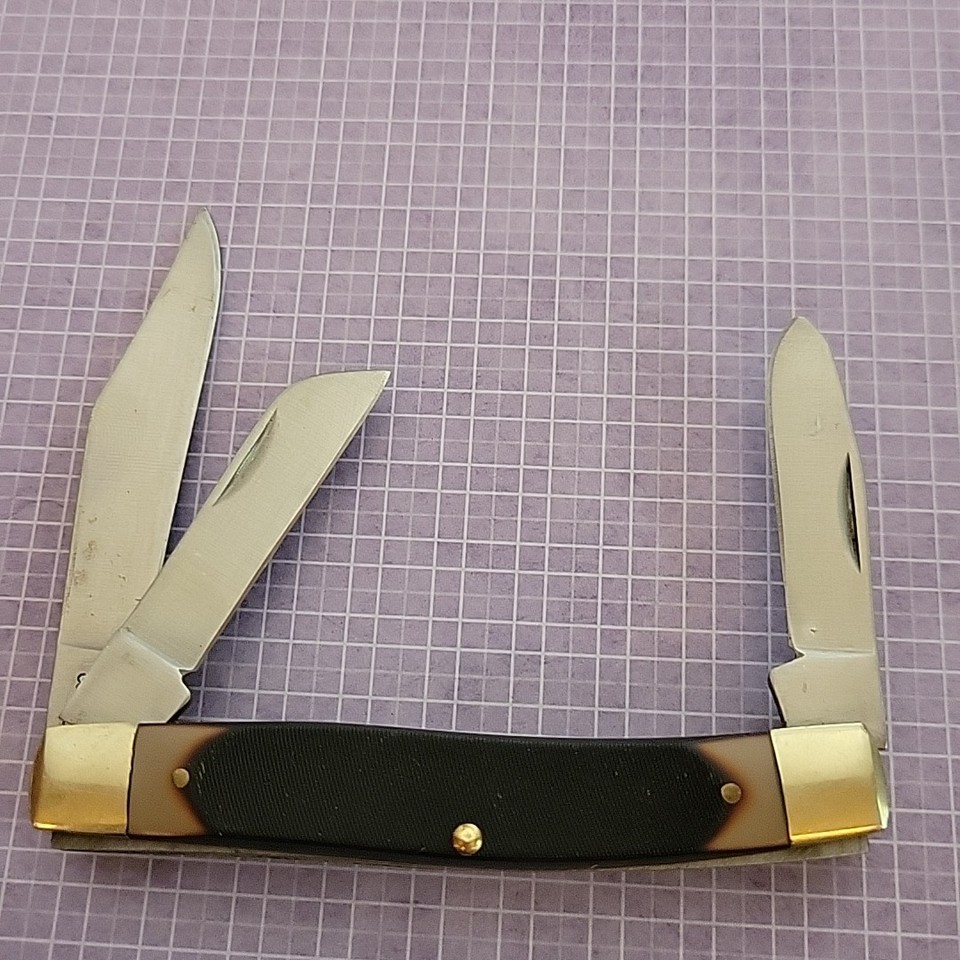 Schrade Old Timer 8OT Stockman Knife 55th Anniversary Delrin Handles SS ...