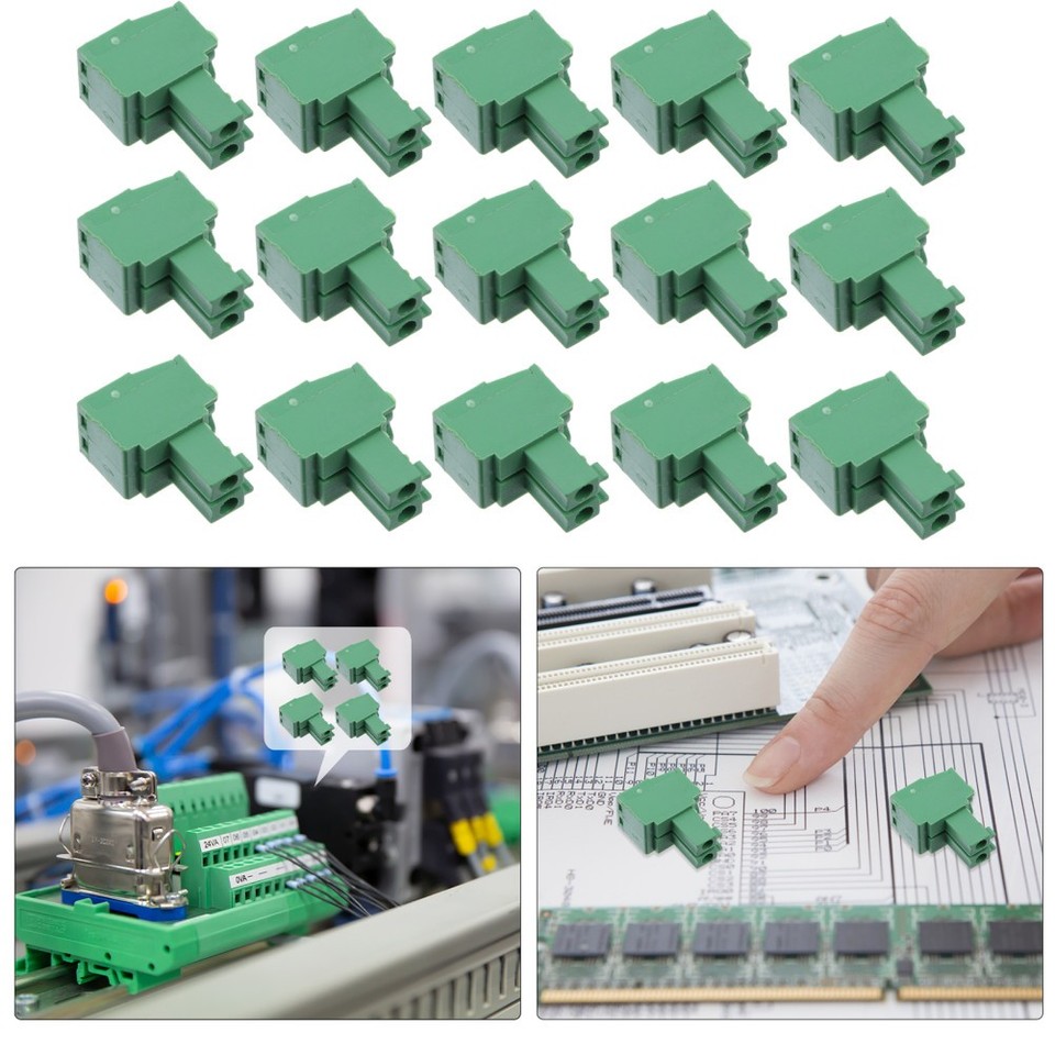 50Pcs Straight Pin Screw Terminal Blocks Pitch for Pcb Wiring | eBay ...