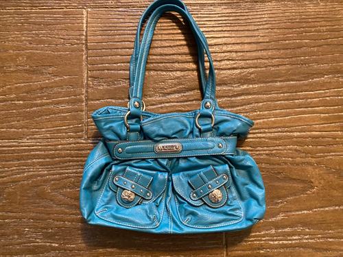 Kathy Van Zeeland Turquoise Colored shoulder handbag/purse. Cutest ever ...