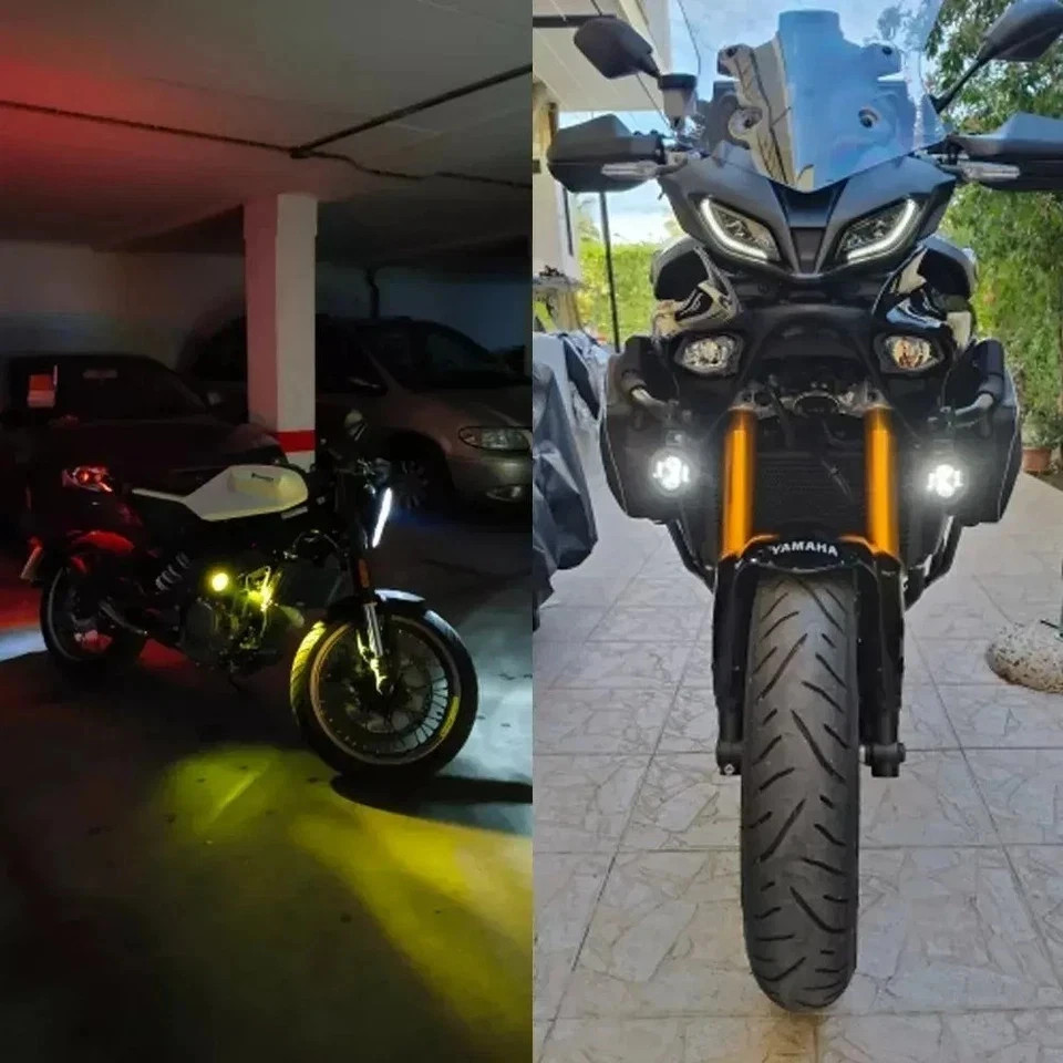 Pair 100W Motorcycle Headlight Fog Lights Led Auxiliary Driving Light Spotlight | eBay UK