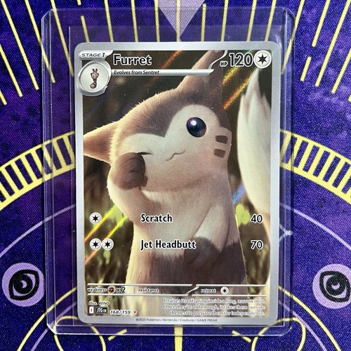 Furret 168/159 SV09: Journey Together Illustration Rare Pokemon TCG ...