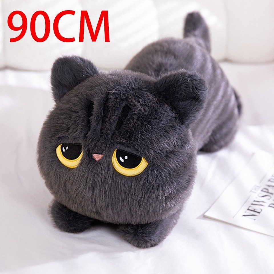Big Cat Plush Toy Cartoon Cuddly Pillow Cushion New Long Lying Cat Doll ...