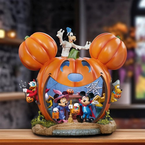 Disney Mickey & Friends Halloween 16" Pumpkin House, Play Haunting ...