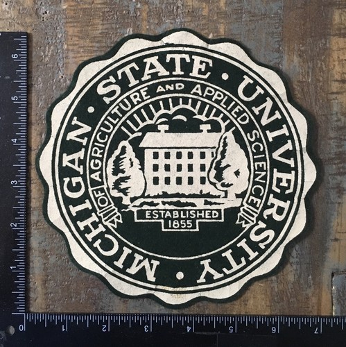 Vintage MICHIGAN STATE UNIVERSITY Spartans College Seal Patch MSU 1950s ...