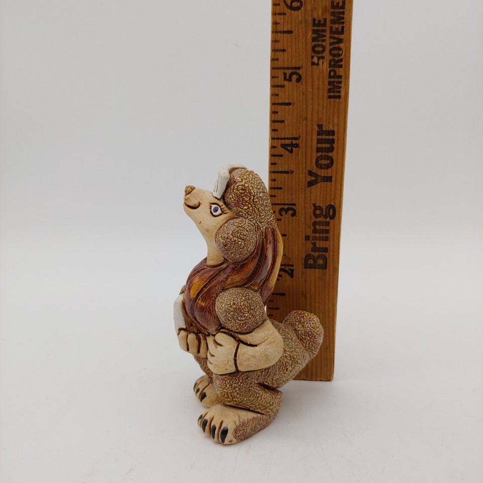 Artesania Rinconada Nurse Poodle Dog Figurine - 3.5" Small Hand Carved ...