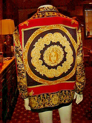 VINTAGE MEN GENELLI SILK SHIRT MULTICOLOR GEOMETRIC DESIGN BEAUTIFUL ...