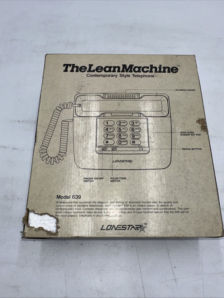 Lonestar Push Button Phone Vintage/ Retro Telephone Model 639 Taupe ...