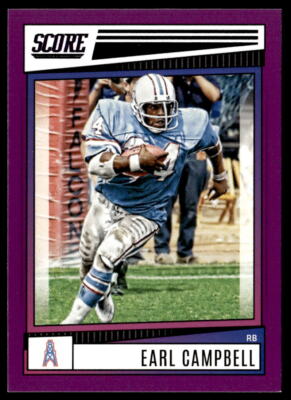 2016 Panini Score #7 Earl Campbell Purple Houston Oilers | eBay