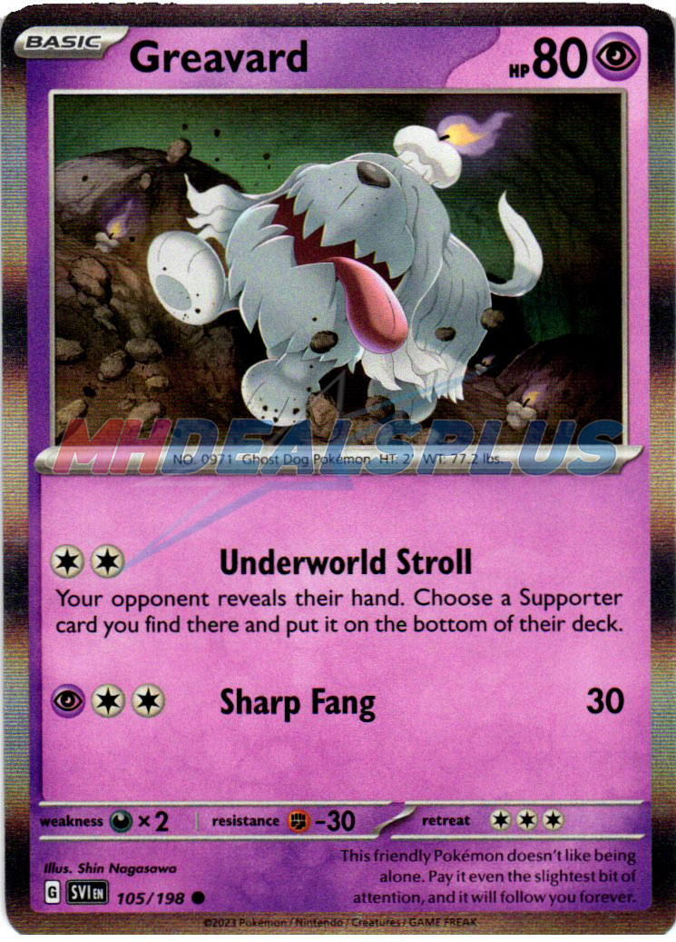 NM Pokemon Greavard #105 Promo Card Mimikyu EX Box | eBay