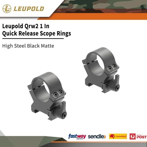 Leupold Qrw2 1 In Quick Release Scope Rings High Steel Black Matte #le174071 | eBay Australia