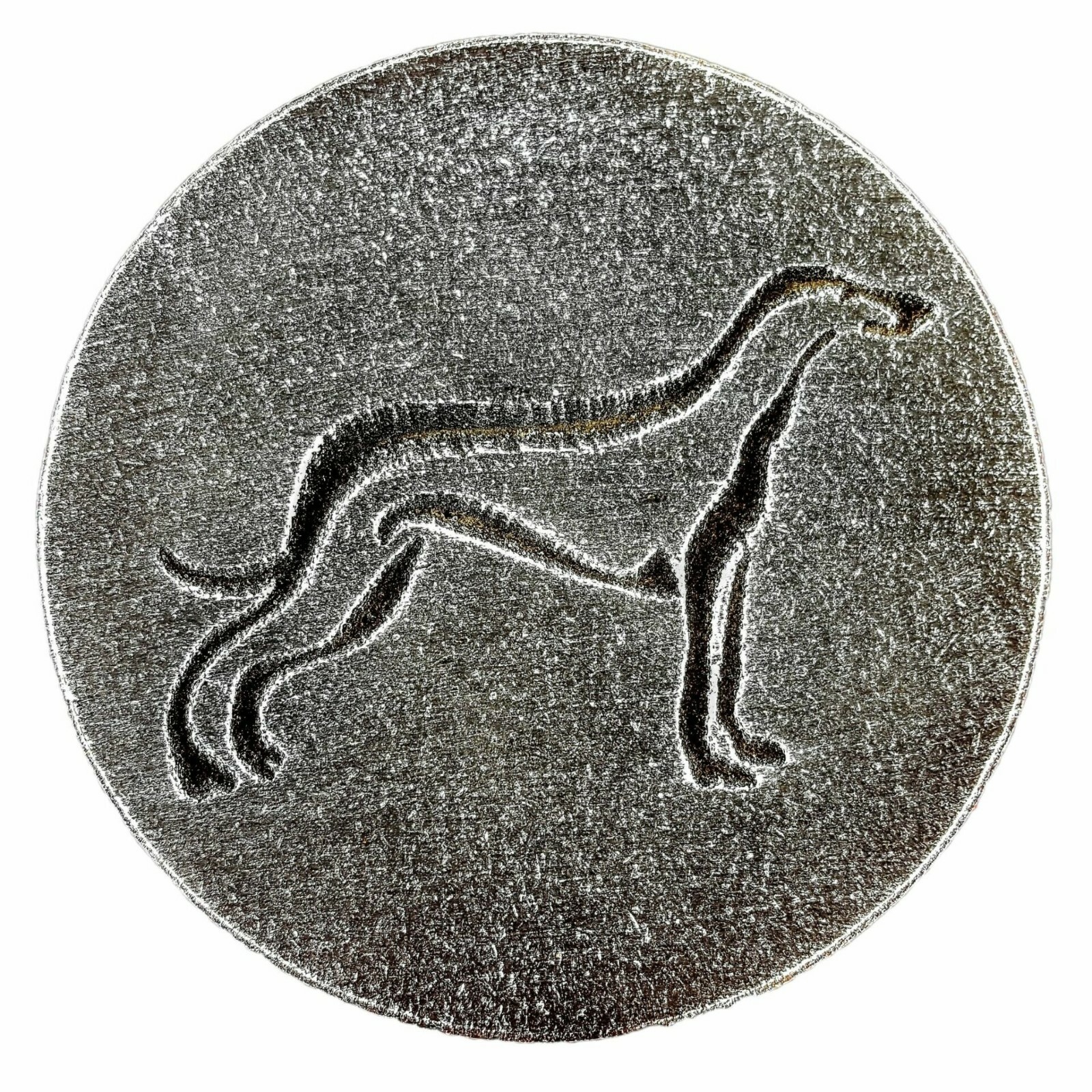 Greyhound plaque mold plaster cement resin casting dog mould 7.75" x 3/ ...