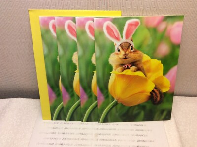 EASTER AVANTI GREETING CARDS New w/Envelopes LOT 4 "Some bunny loves ...