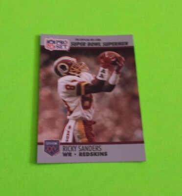 1990 Pro Set Football Ricky Sanders Card 49 Washington Redskins | eBay