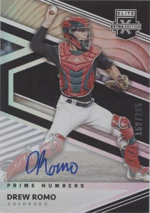 2020 Panini Elite Extra Edition - Drew Romo #35 Prime Numbers a ...
