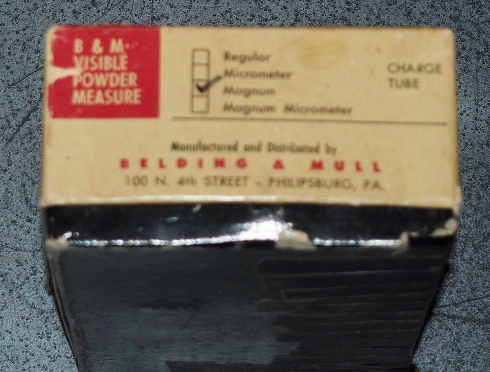 Belding & Mull "Visible" Powder Measure-Complete-w /Mag Drop Tube-(IB ...