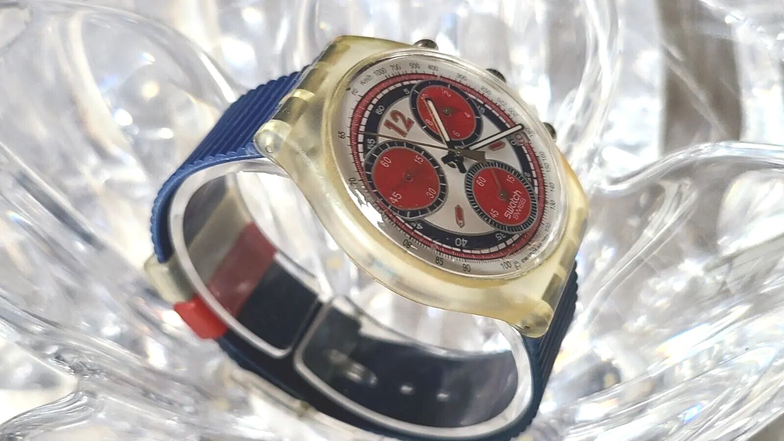 1994 Rare Vintage Swiss Swatch Chronograph Watch - Gem