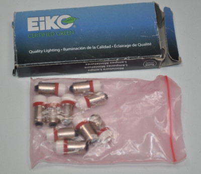 NEW BOX OF 10 EiKO LED-24-BA9S-R 24V AC/DC MINIATURE LAMPS - RED | eBay