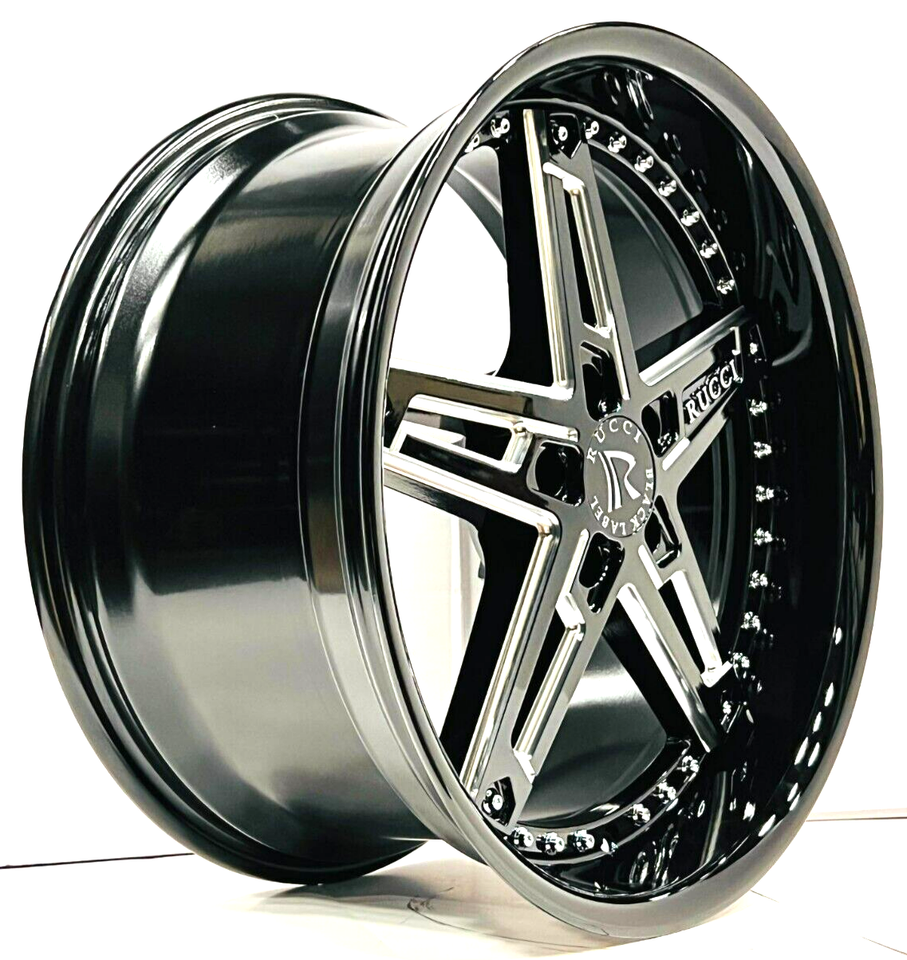 20" 2000+UP FORD MUSTANG RUCCI BLACK LABEL A0100 RIM 20X8.5 +30ET OR ...