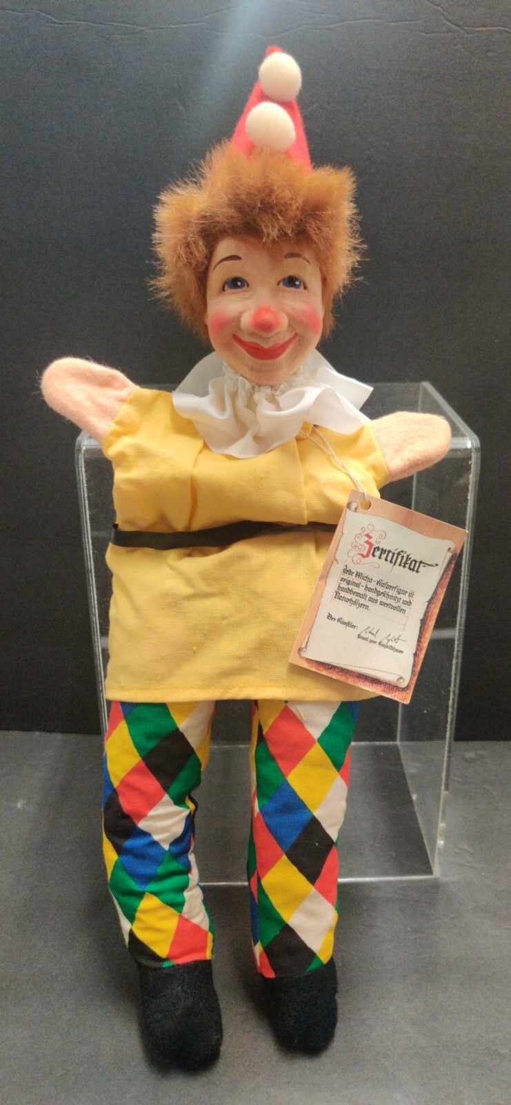 Vtg Hand Carved Kersa West German Jester Puppet With Original Tags | eBay