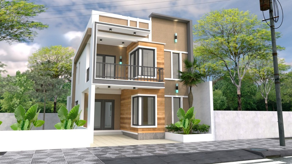 23x49 Feet Small House Plan 7x15 Meter 5 Beds 4 Baths Terrace (A4 Hard ...