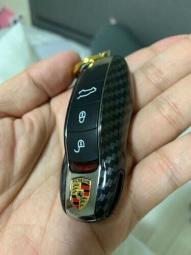 Porsche Carbon Key Shell Case for Boxster Cayenne Macan 911 Cayman ...