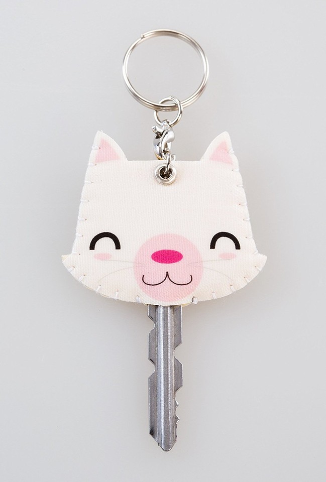 Handmade fabric keyring Cat ideas pattern animal charm lovely pet ...