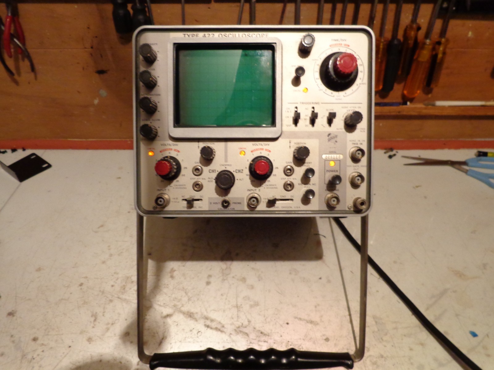 VINTAGE TEKTRONIX 422 PORTABLE ANALOG DUAL CHANNEL OSCILLOSCOPE | eBay