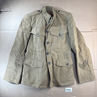 WW1 US Army Button Service Vintage Wool Jacket Military 44B83 | eBay