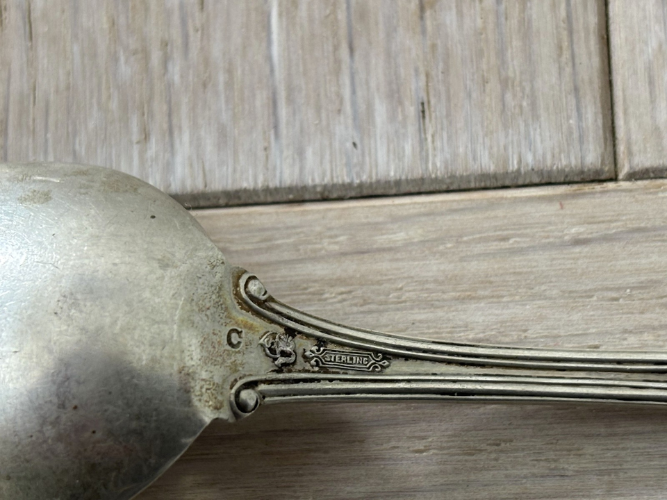 Thomas Long & Co. - Sterling Silver - 8 tea spoons 6" - Monogrammed | eBay