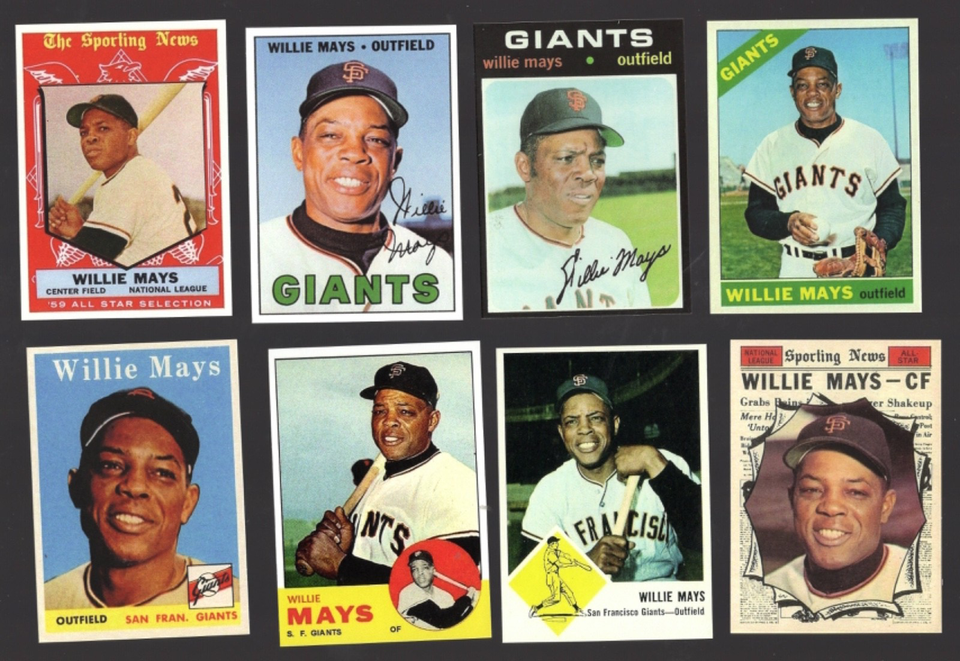 WILLIE MAYS SEY HEY KID 21 different Novelty Reprints - 50's 60's 70's ...