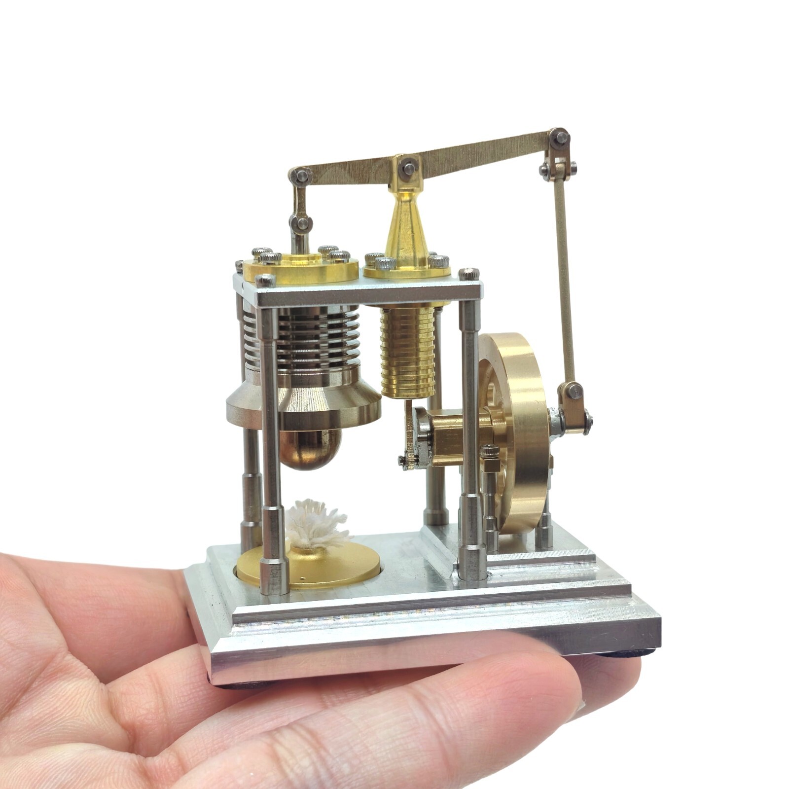 Mini Vintage Alcohol Fuel Hot Vertical Stirling Engine Model J06D DIY ...