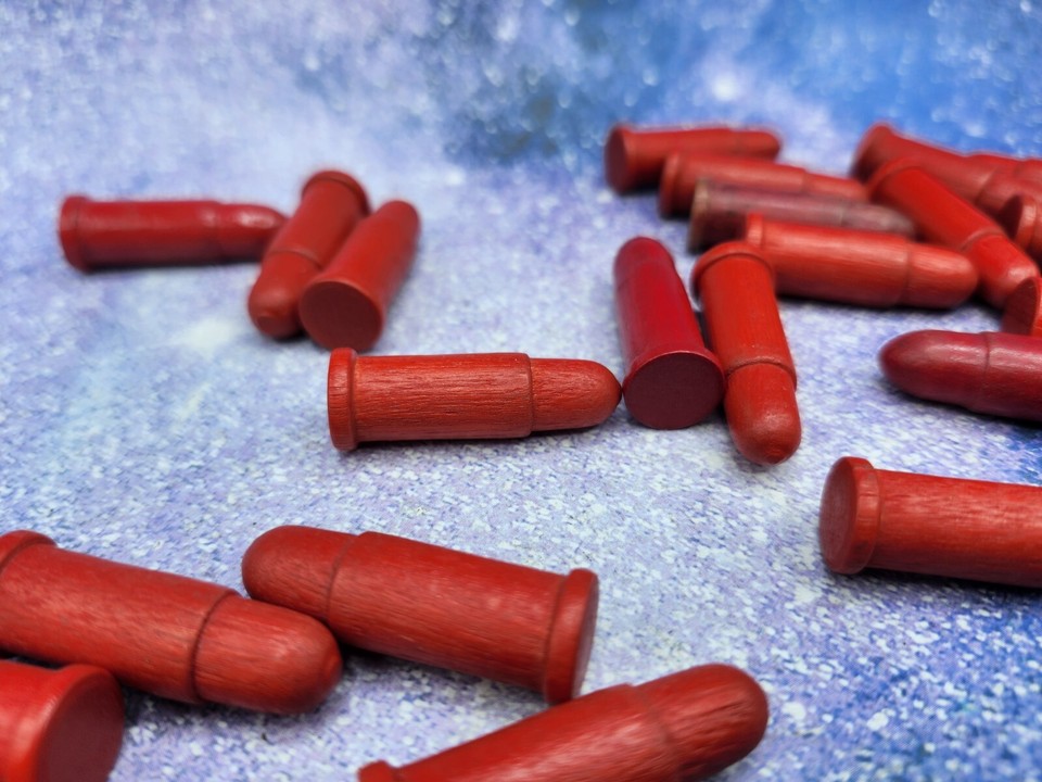 28x Toy Bullets Vtg Used Playwear Gun/Holster set Western Cowboy Wood ...