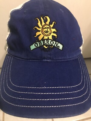 Oberon Ale Beer Co Logo Embroidered Trucker Hat Cap Snapback Blue ...