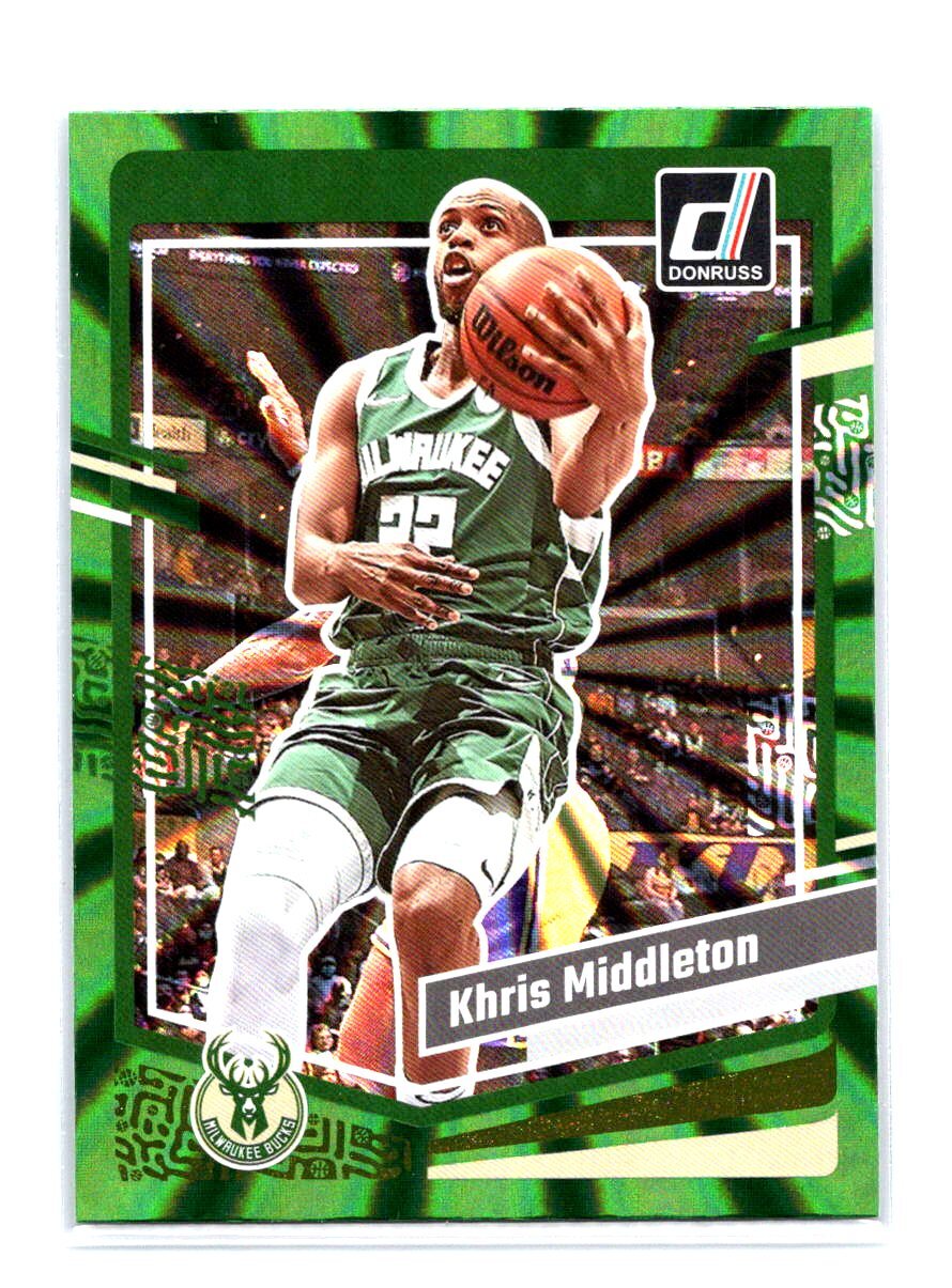 2023-24 Donruss #138 Khris Middleton Green Laser Holo | eBay