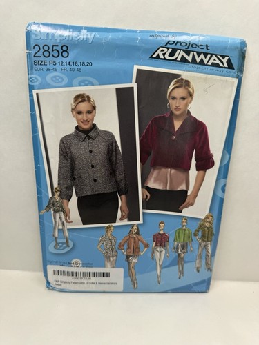 Simplicity 2858 Misses Lined Jacket Crop Coat Pattern 12-20 *Uncut* | eBay