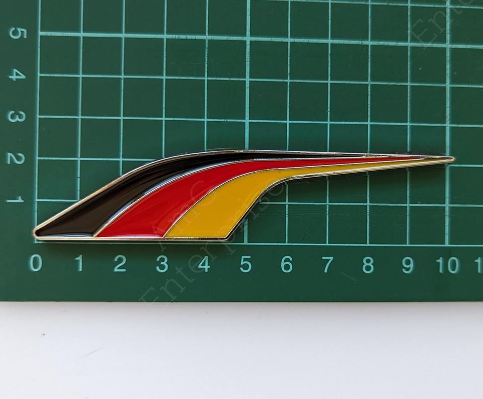 Chrome German Tricolour Flag Rear Car Badge for Skoda Enyaq Kamiq ...