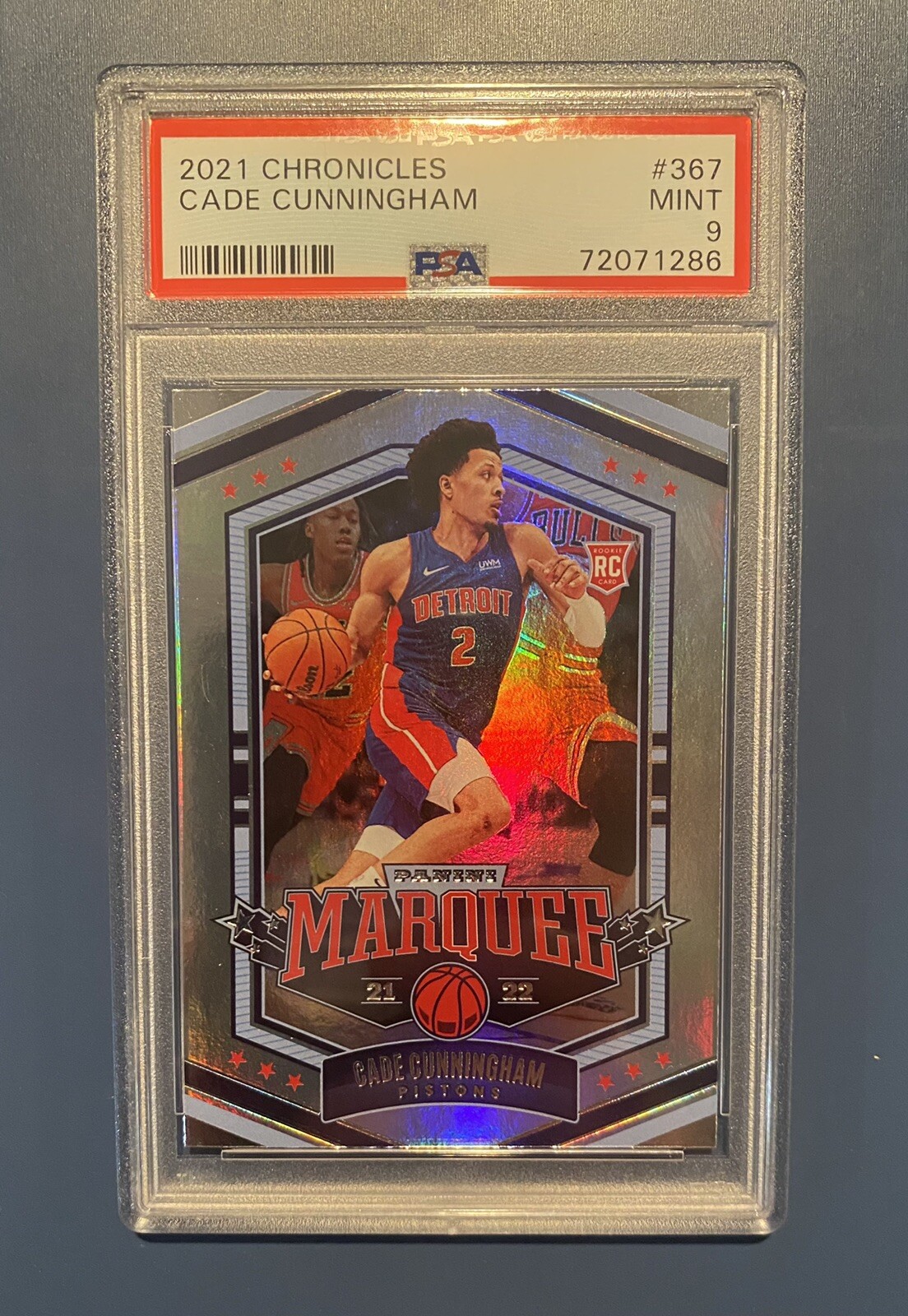 Cade Cunningham RC Rookie 2021-22 Panini Chronicles Marquee Pink PSA 9 ...