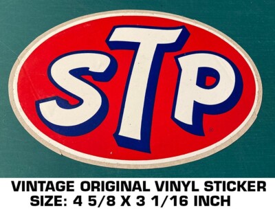 STP VINTAGE ORIGINAL VINYL DECAL STICKER - DRAG - NASCAR RACING - OIL ...