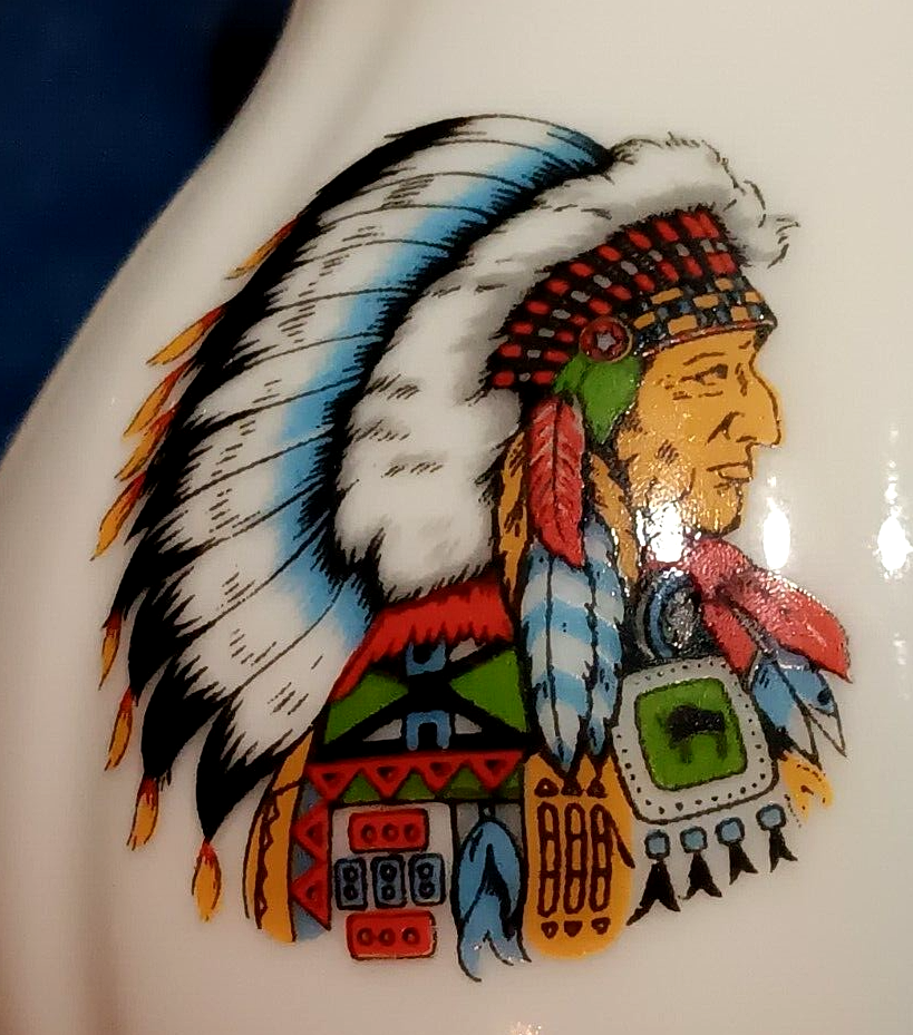 Vintage Native American Indian CHIEF RUNNING WATER CREAM PITCHER ...