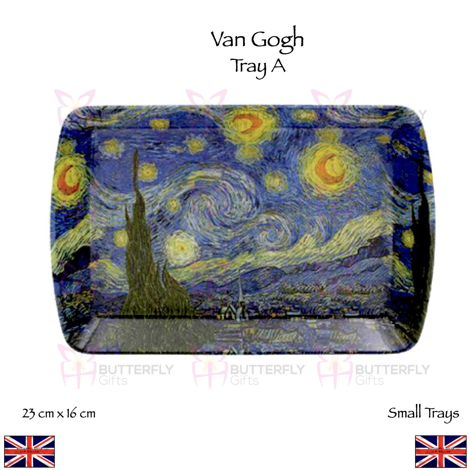 VAN GOGH CLAUDE MONET MELAMINE SMALL SNACK TRAY SUNFLOWERS WATER LILY ...