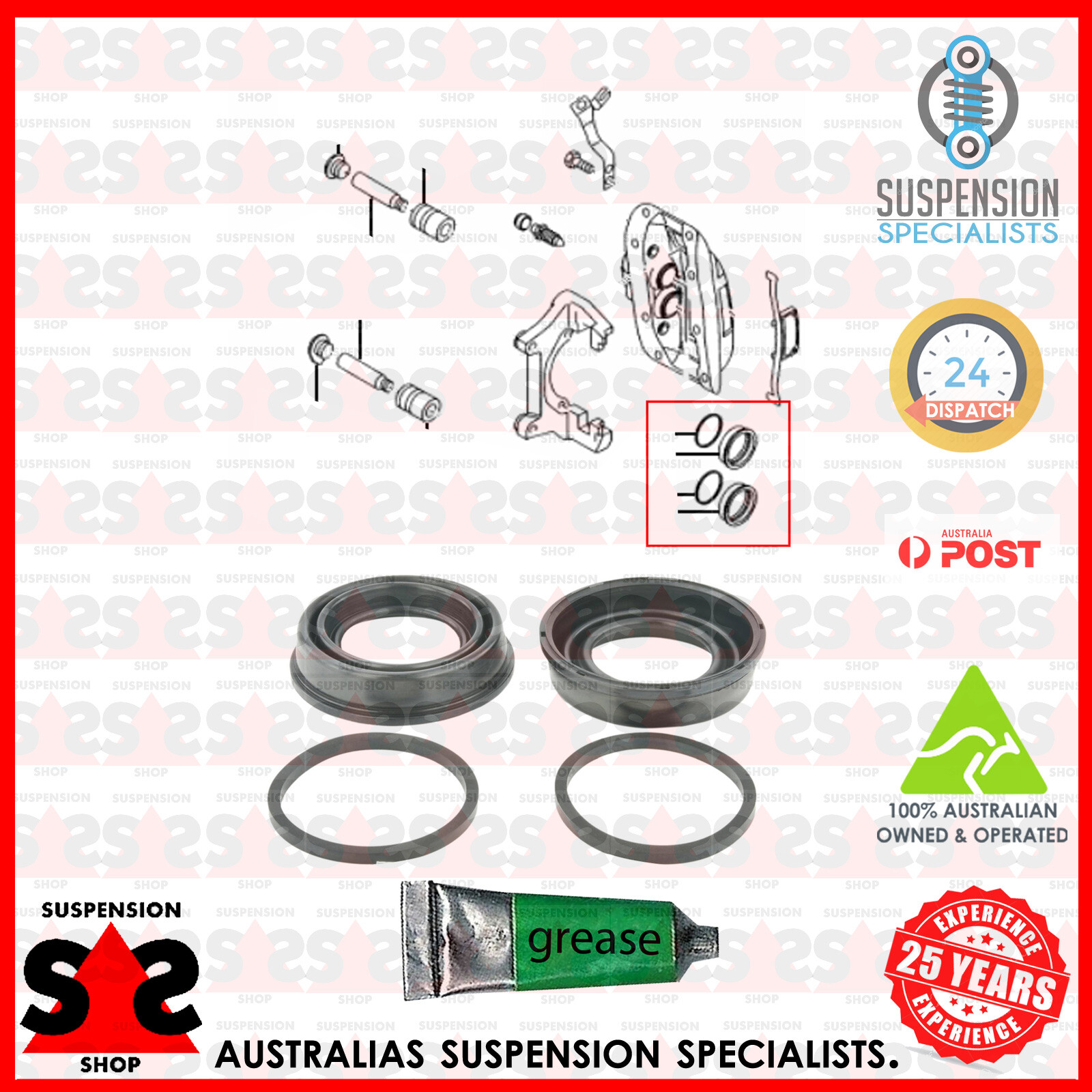 Front Axle Repair Kit, Brake Caliper Suit AUDI A8 3.0 TDI quattro A8 D4 ...
