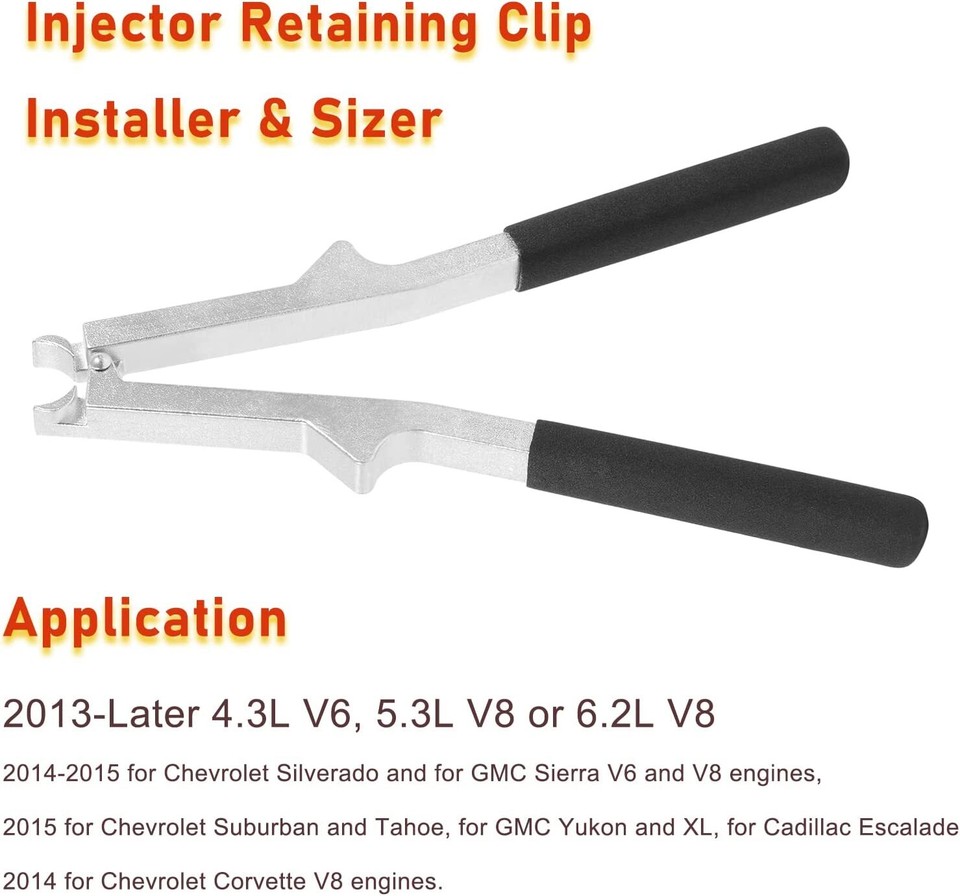 6708 Injector Retaining Clip Replacer for GM 4.3L V6, 5.3L V8, 6.2L V8 ...