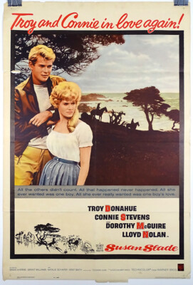 SUSAN SLADE 1961 ONE SHEET ORIGINAL MOVIE POSTER - TROY DONAHUE ...