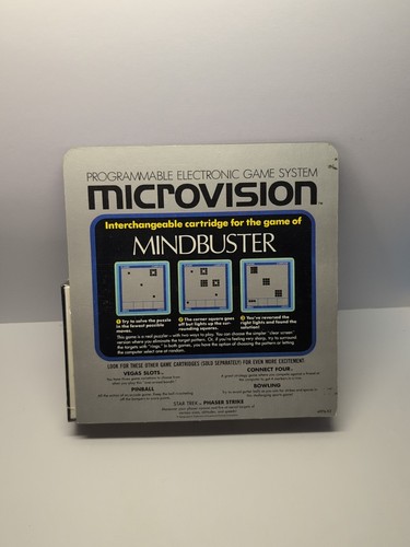 Microvision Mindbuster Milton Bradley Vintage Game Cartridge NEW SEALED NOS VGC | eBay