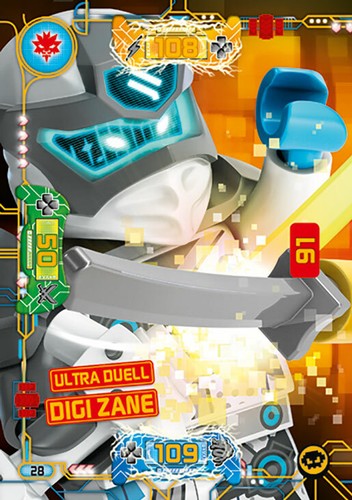 LEGO Ninjago Serie 5 Karte Nr. 28 - Ultra Duell Digi Zane - Ultra-Gut ...