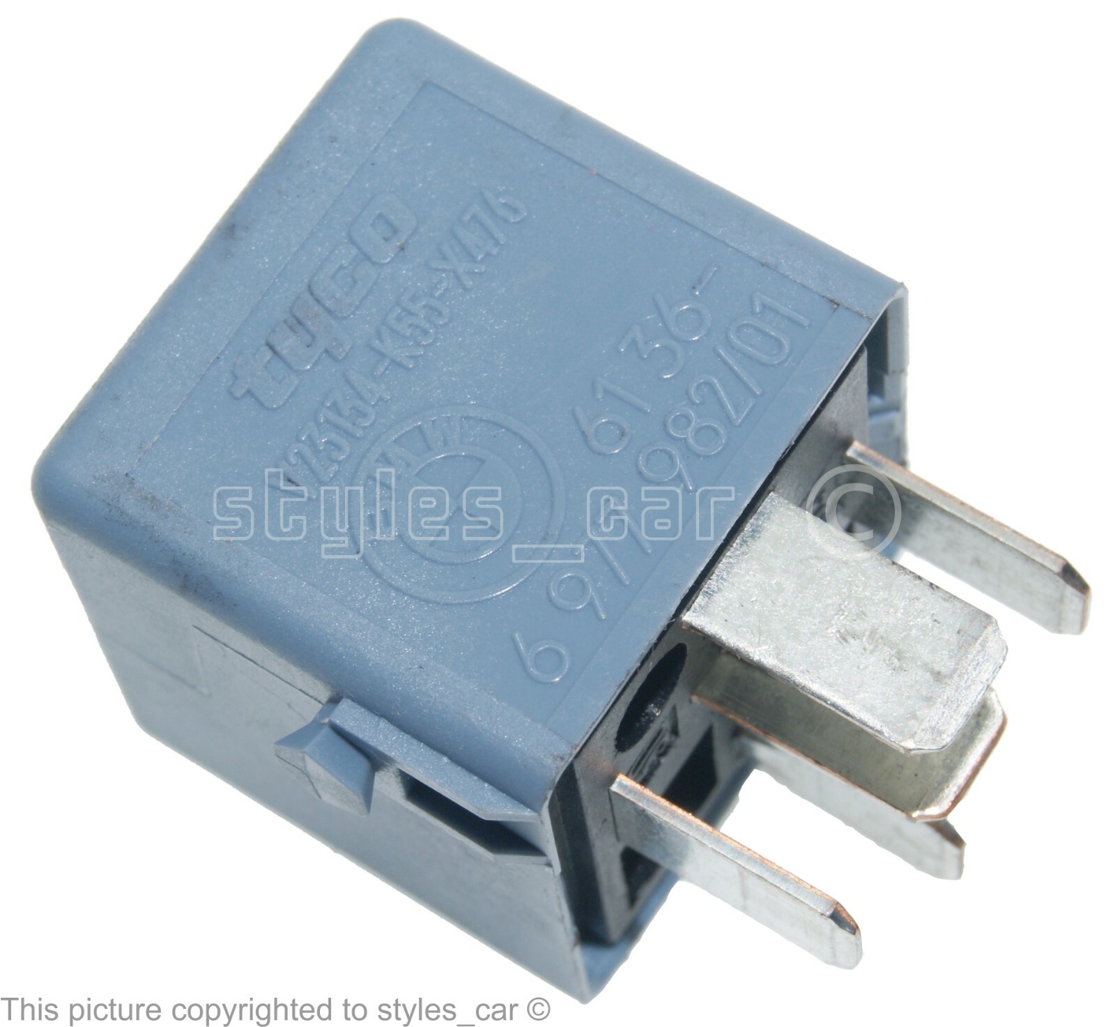 61366977982 Mini TaubenBlau 5 Pin DME Electric Fan Relay Tyco V23134 ...