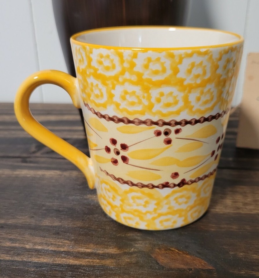 (2) Temp-Tations By Tara Yellow Coffee Cups Mugs 10 oz Temptations ...