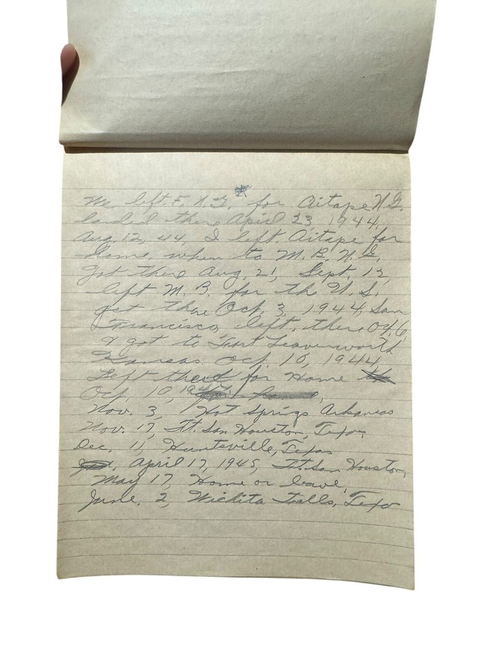 WWII Service Air Mail Writing Tablet With Location and Dates 1941-1945 ...