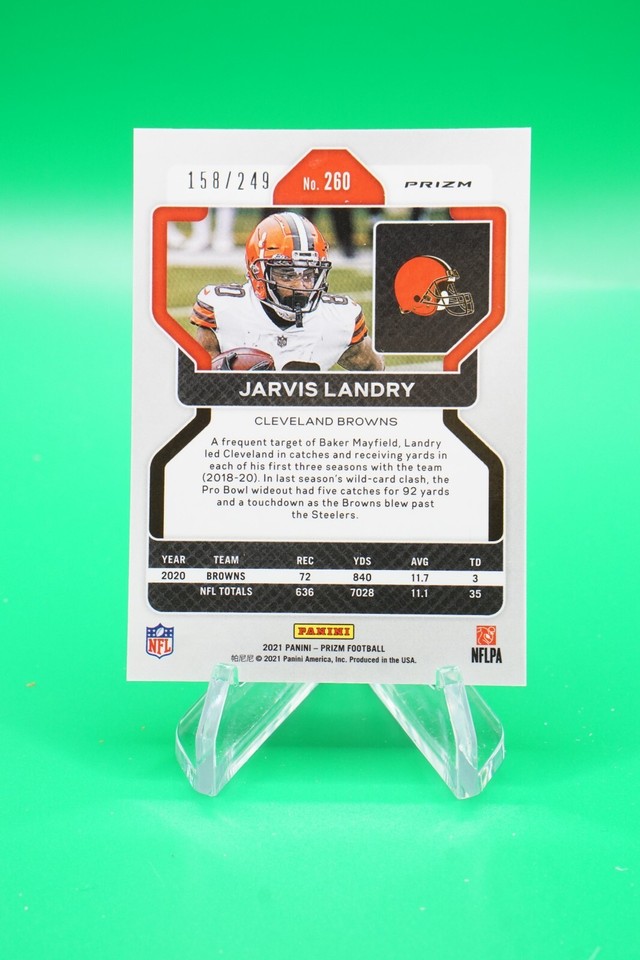 2021 Prizm Base Prizm Orange SP /249 #260 Jarvis Landry Cleveland ...